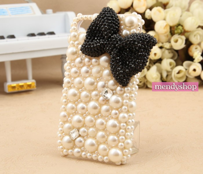 Pearl Iphone 4 Case Rhinestone Crystal Iphone 4s Case Cute Iphone Case ...
