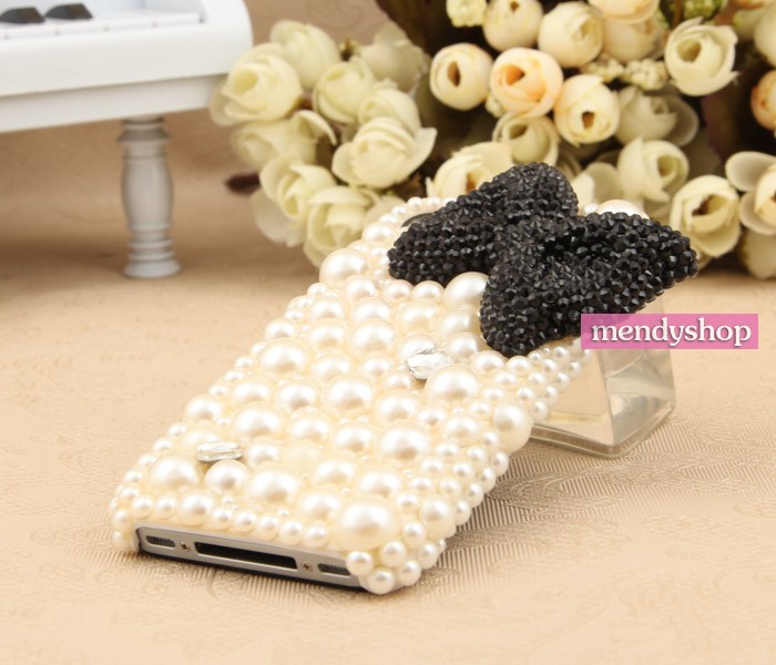 Pearl Iphone 4 Case Rhinestone Crystal Iphone 4s Case Cute Iphone Case ...